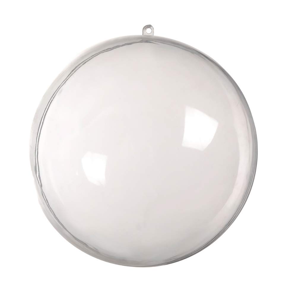 ChezMax 12 Pack DIY Clear Plastic Fillable Ornament Ball 3 Different Sizes Transparent Bath Bomb Mold Set for Christmas Wedding Party Home Decor 2.4 Inches