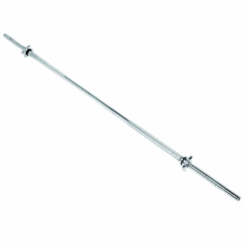 CAP Barbell 60 Inch Standard Solid Threaded Bar, 1-Inch, Multiple Colors, Chrome
