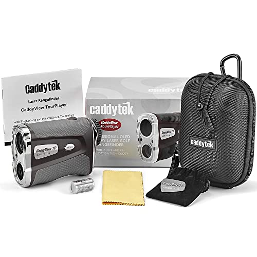 Caddytek Tour Professional Golf Laser Rangefinder with OLED Display- Black