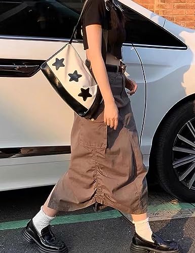 FCOOLYEET Messenger Bag Y2K Aesthetic Star Crossbody Bag Retro Grunge Shoulder Bag for Men and Women (Z#star)