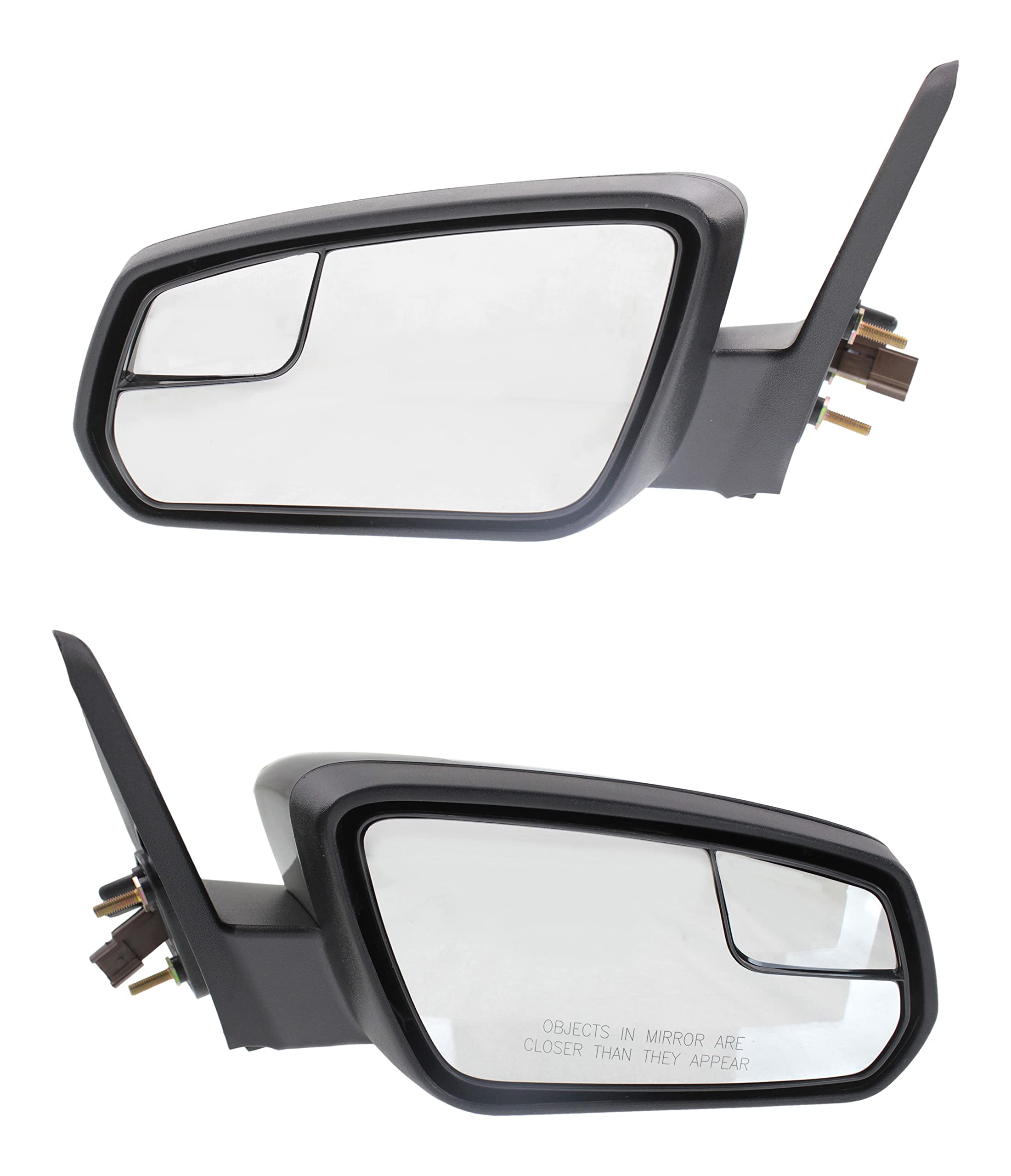 Kool Vue Driver & Passenger Side Power Mirrors for Ford Mustang 2011-2012 With Spotter Glass with 2 Caps