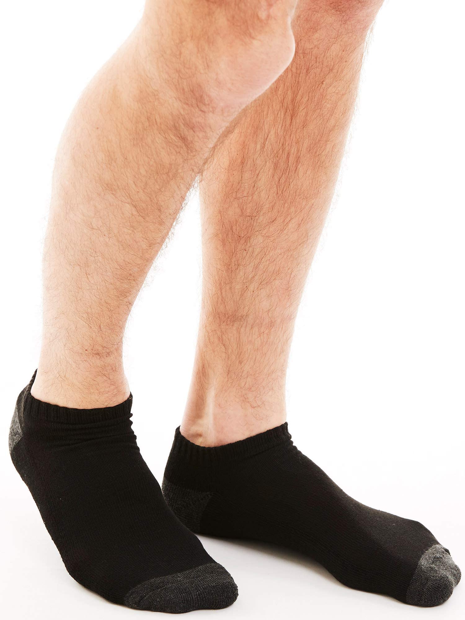Bolter 18 Pack Men's Low Cut Socks (8-12, Black)