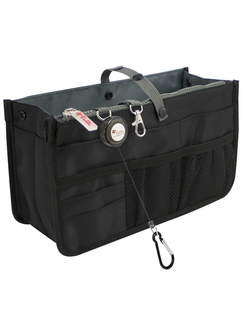 Dahlia Patented Handbag Purse Organizer Insert - STURDY Flexible, Tan