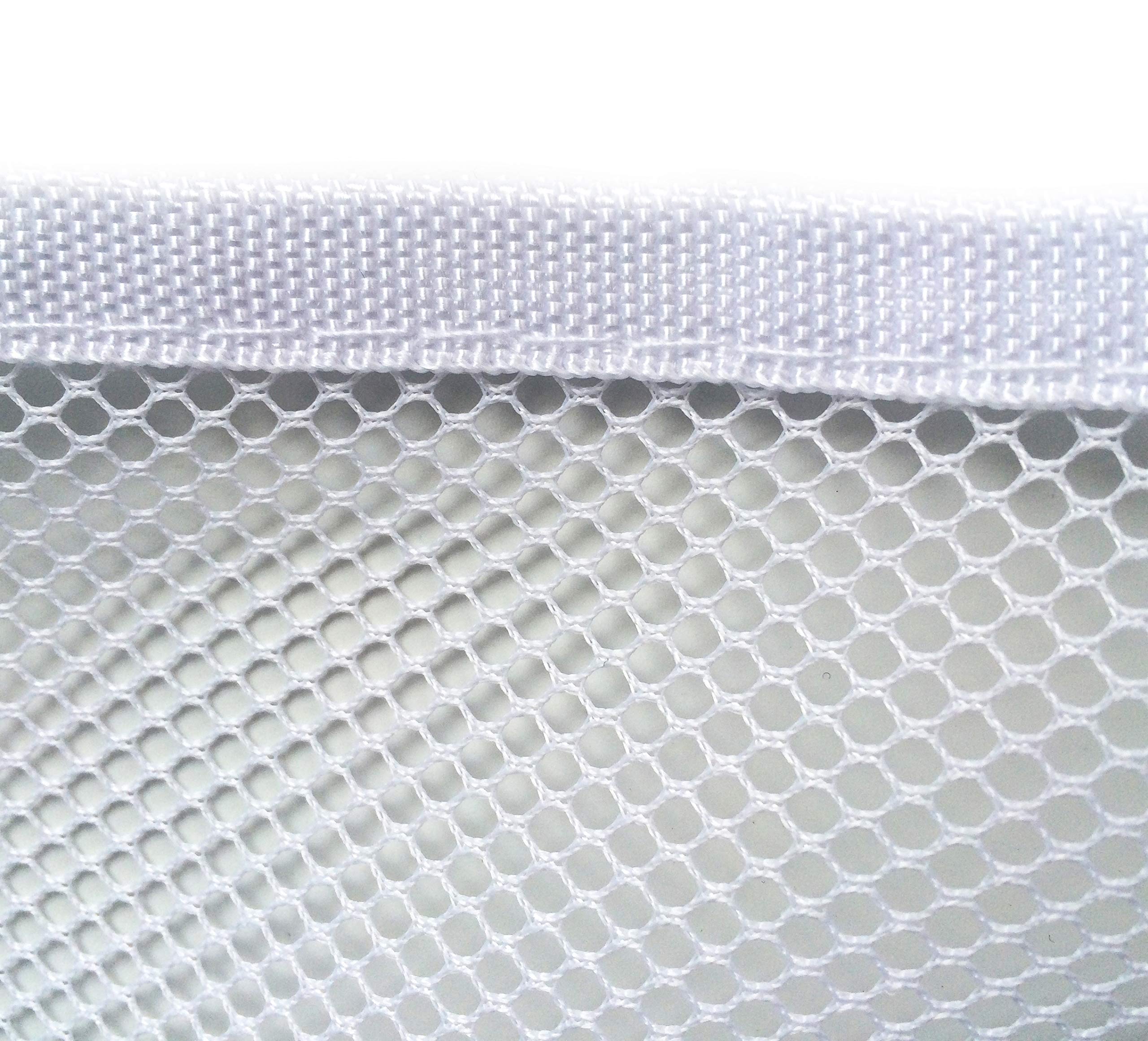 Child Safety Clear Banister Guard Net for Stairs, CuleedTec 16.5x2.5ft Protection Preathable Crib Mesh Liner Bumper for Baby, Cat Fence, Balcony Screen Cat Netting for Pets,SGS Passed