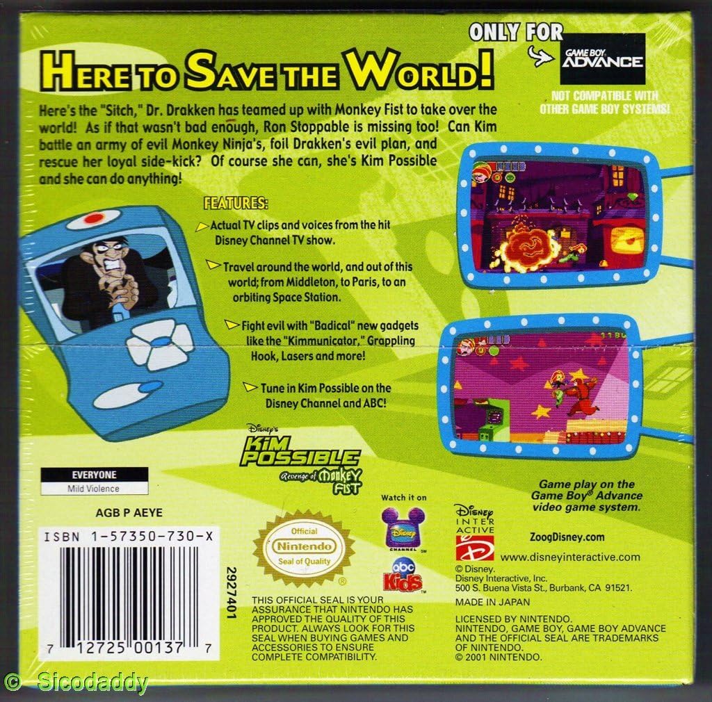 Kim Possible - Revenge of Monkey Fist - Game Boy Advance