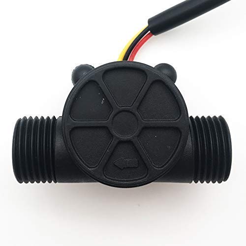 DIGITEN G1/2" Water Flow Sensor with 1.2M(3.9ft) Cable, Food-Grade Hall Effect Sensor Flow Meter Flowmeter Counter 1-30L/min - Arduino, Raspberry Pi, and Reverse Osmosis Filter Compatible