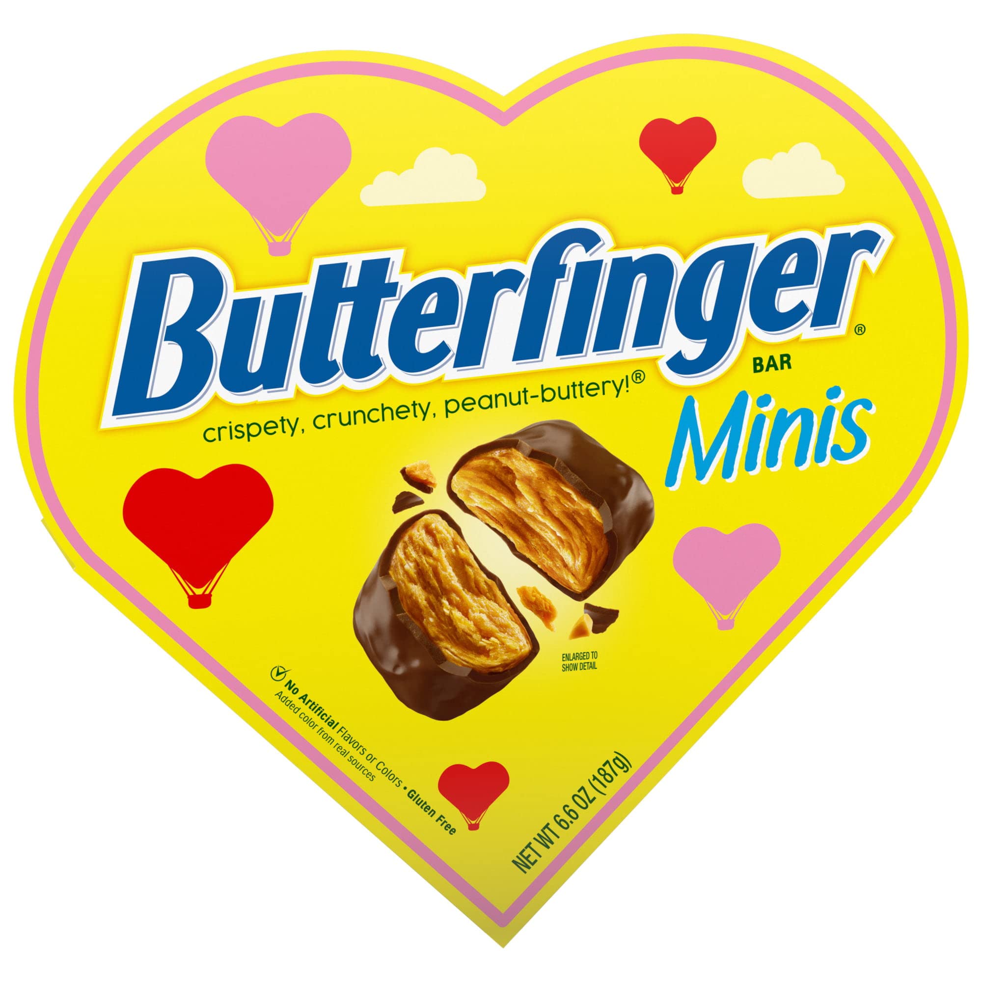 Butterfinger Minis Valentines Candy Bars, Great Valentine's Day Gifts for Kids, 6.6 oz