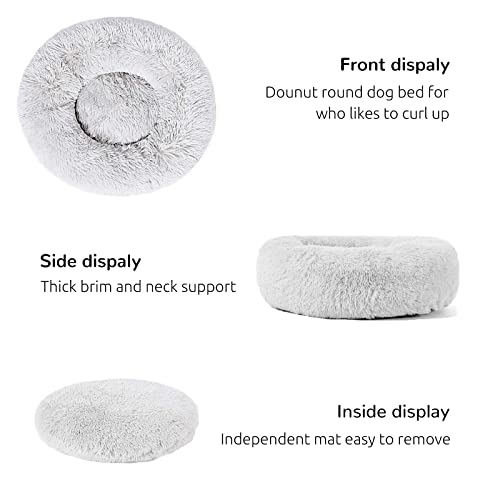 HACHIKITTY Dog Beds Calming Donut Cuddler, Puppy Dog Beds Large Dogs, Indoor Dog Calming Beds Large,30''