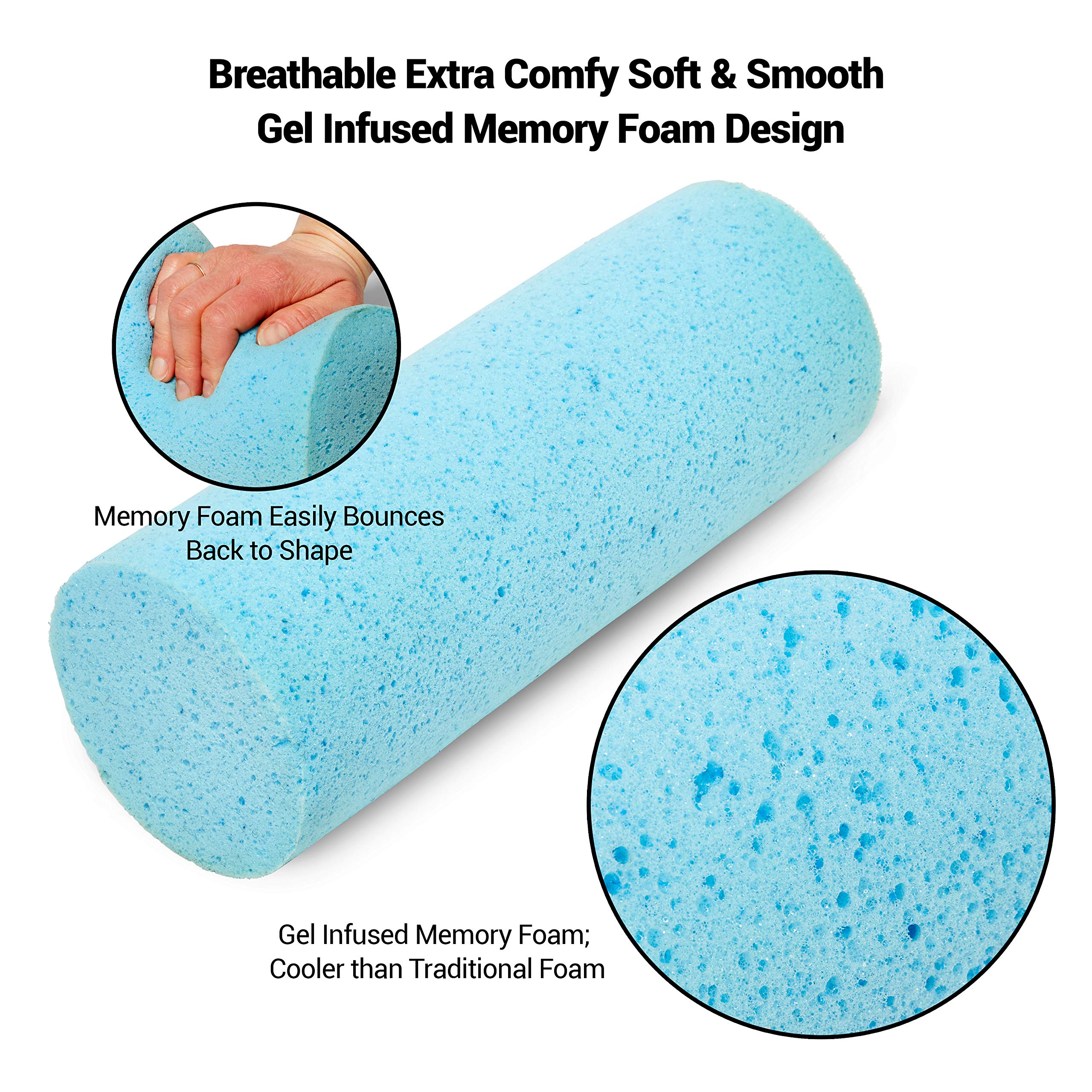 Chill-o Lumbar Support Pillow Roll for Lower Back, Neck, and Legs - Use in Chair, Car Seat, Bed, Office Chair (Can Reduce Back Pain and Strain) Removable Strap Allows for Many Uses - Great Gift