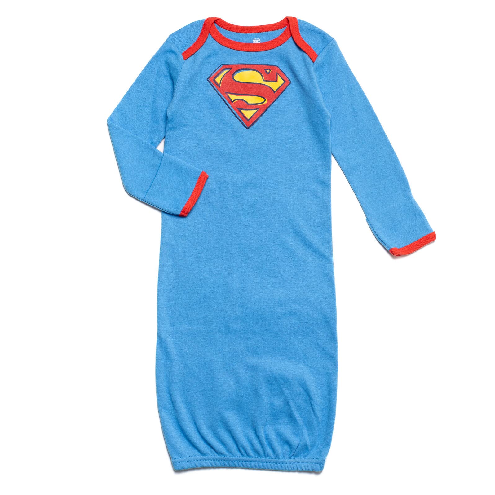 DC Comics Justice League Batman Superman The Flash Newborn Baby Boys 3 Pack Sleeper Gowns Black/blue/Red 0-6 Months