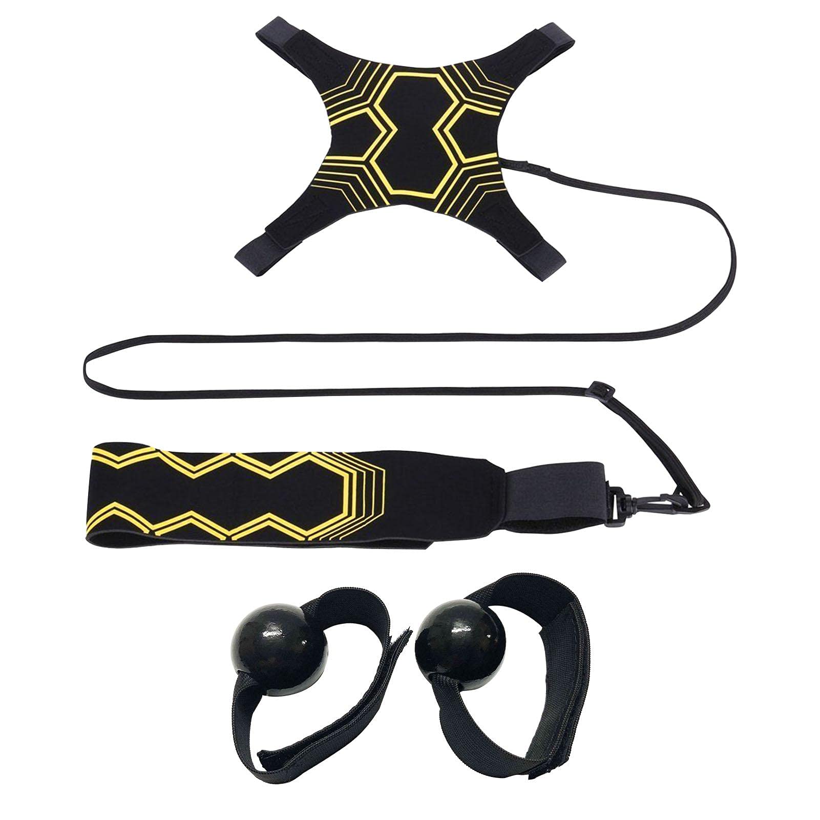 CALIDAKA Volleyball Training Equipment Aid,Volleyball Practice Trainer Kit for Serving,Setting(Black)