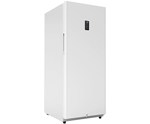 Hamilton Beach HZ8971 17 cu ft Upright Convertible Fridge/Freezer-Frost Free-Reversible Door-Removable Glass Shelves-LED Interior Light, White