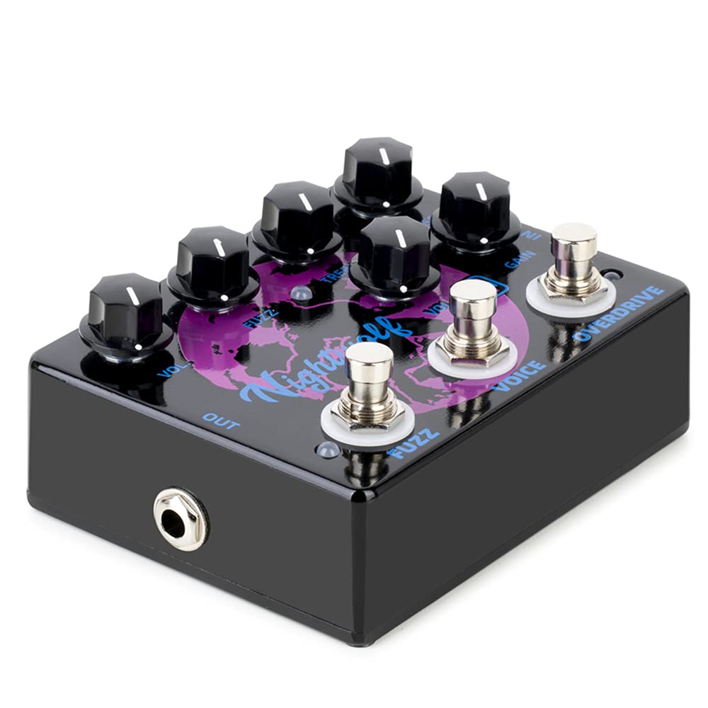 Caline DCP-08 Nightwolf Fuzz Overdrive Effect Pedal Dual Guitar Pedal