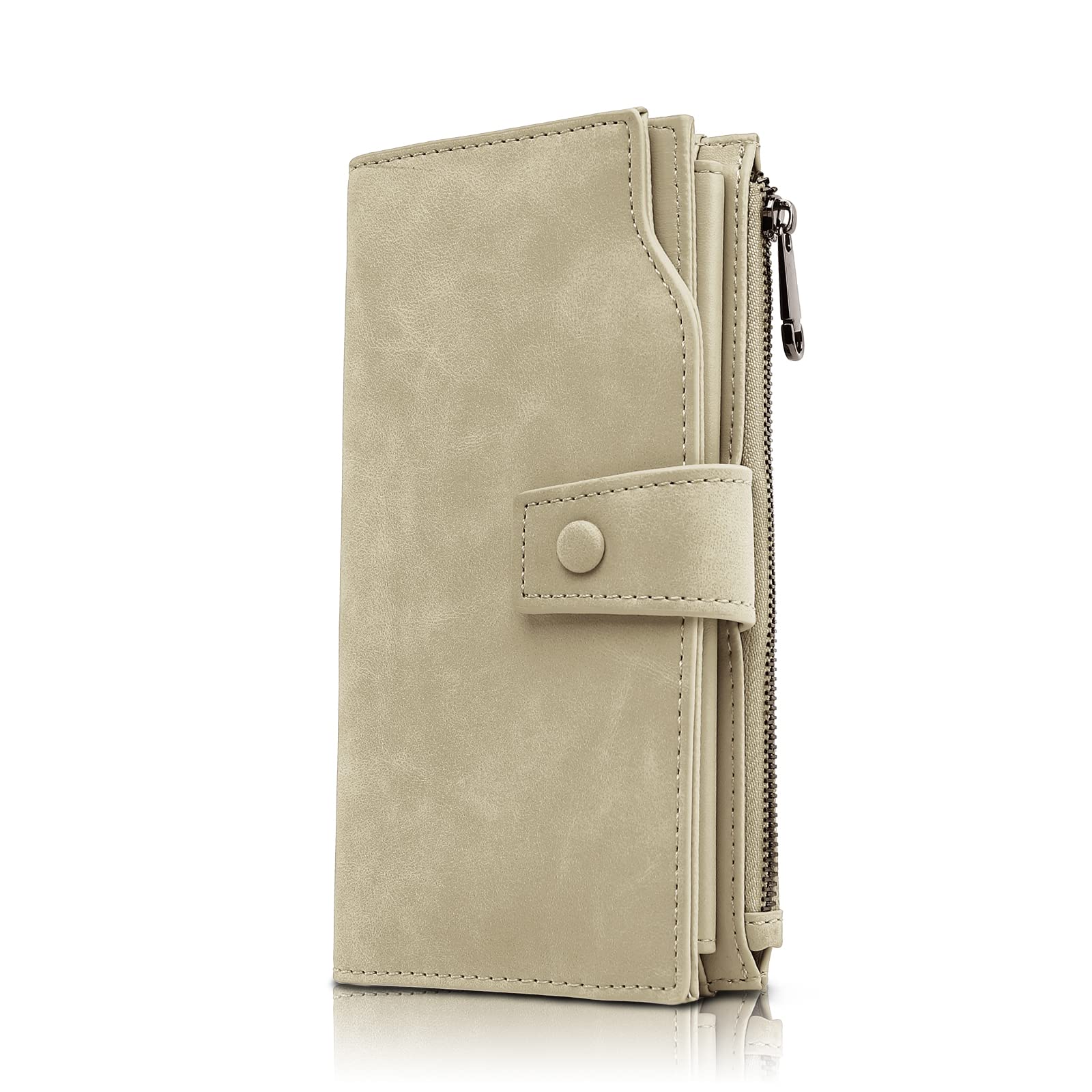 TAN.TOMI Wallet Women, Vegan Leather Women Wallet Large Capacity, Wallet for Women RFID Blocking with Multi Card Organizers
