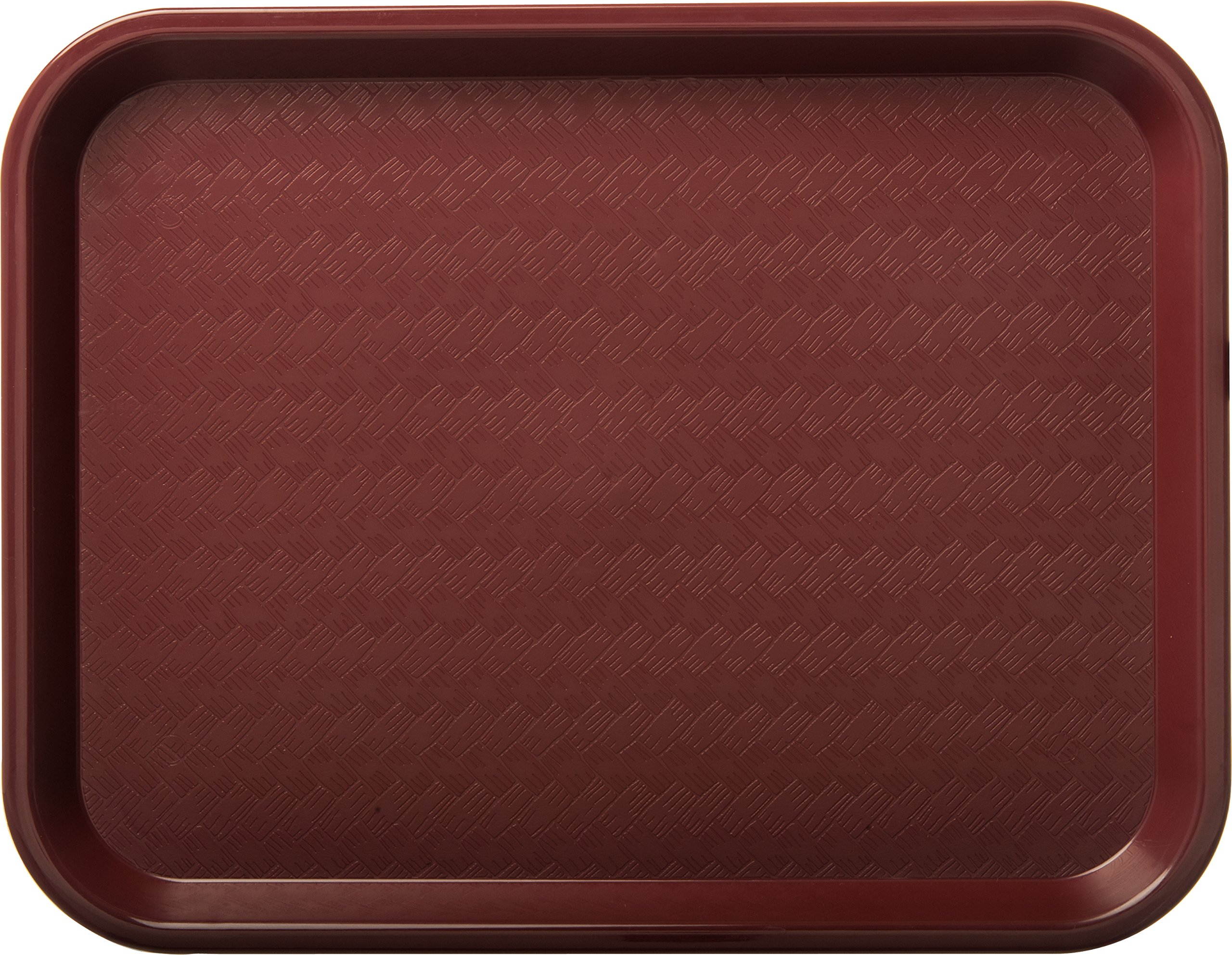CFS CT101461 Cafe Standard Plastic Cafeteria/Fast Food Tray, NSF Certified, BPA Free, 14" Length x 10" Width, Burgundy (Pack of 24)