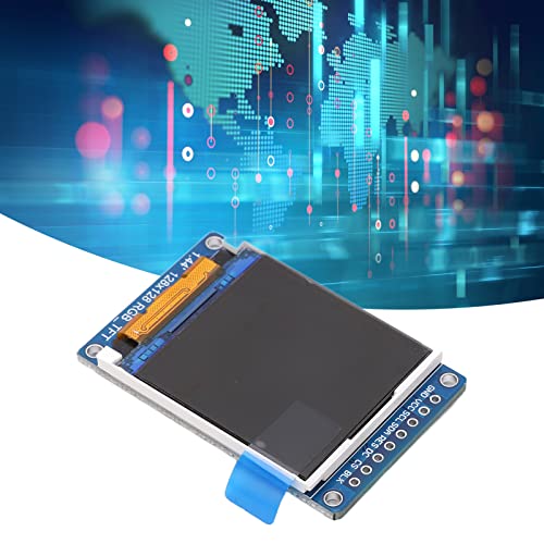 Color LCD Display, LCD Display 128RGB X 128 Dots SPI Interface 1.44in Clear Wiring Compact for SCM