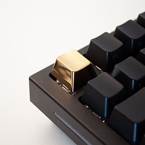 Capsmiths Premium Solid Steel Metal Plated Artisan Keycap Cherry MX Mechanical Gaming Keyboards (Gold)