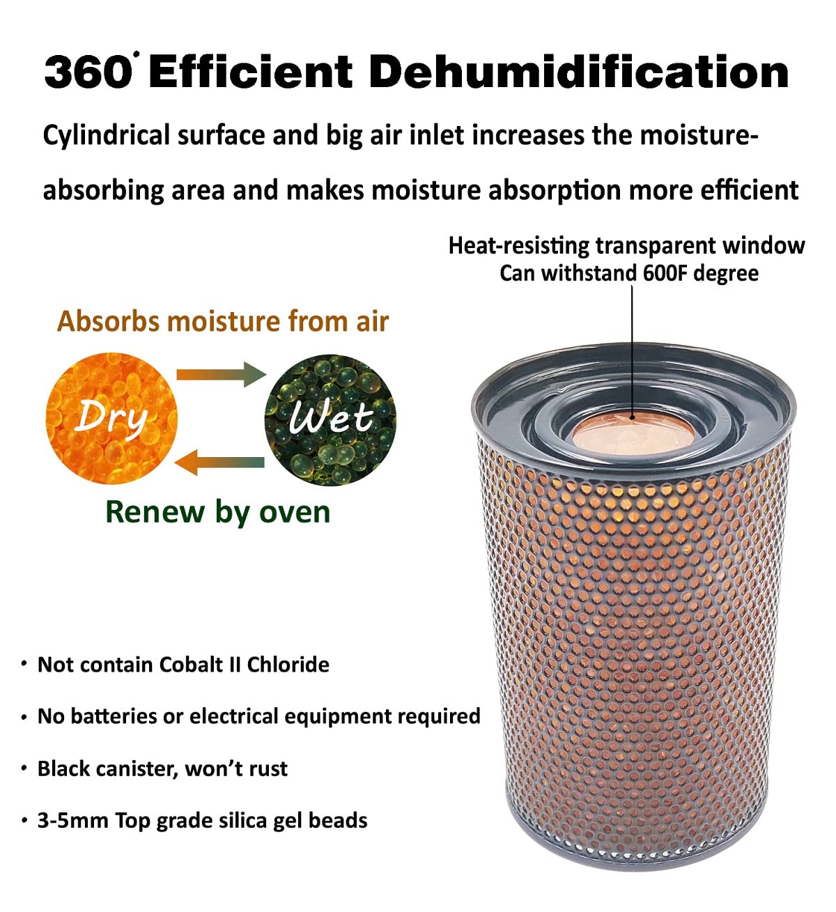 Dehumidifier for Gun Safe, Moisture Absorbers, ECCEPOPU 200g Reusable Desiccant Canister for Safe, Cabinet, Tool Box(3 Units)