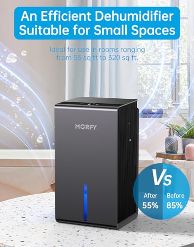 Dehumidifier, 52OZ Small Dehumidifier for Bedroom Bathroom RV with Auto Shut Off, Portable Quiet Dehumidifiers for Room Home Closet