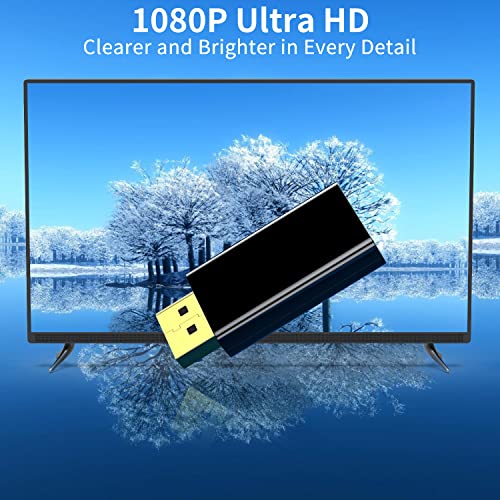 KUXIYAN Displayport to HDMI Adapter (2Pack) 1080P Gold Plated Dp to HDMI Converter Male to Female 1.3V Black