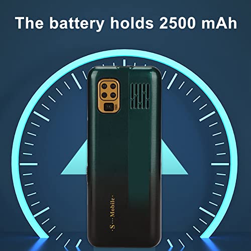 Heayzoki W23 Ultra Thin Mobile Phone for Seniors Kids,2G Unlocked Cell Phone,Supports 3 Card 3 Standby,Large Button Large Keyboard Design,Support MP4, MP3,Bluetooth, Camera,etc((Green US Plug))