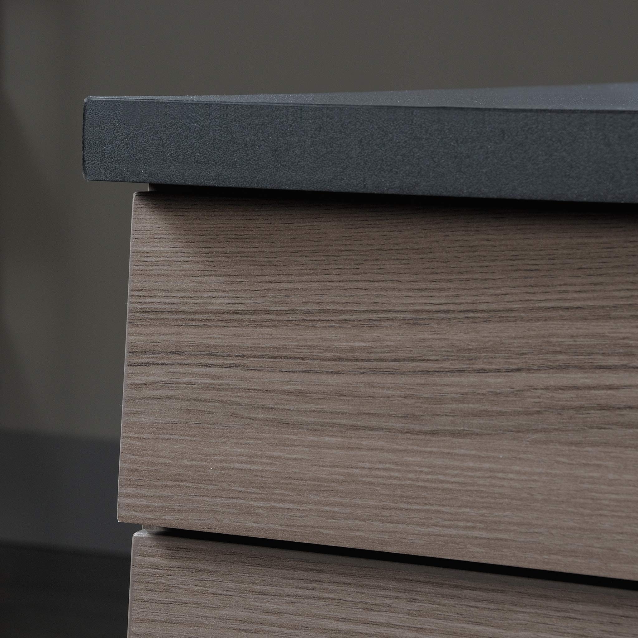 Sauder International Lux Executive Desk, L: 60.0" x W: 28.98" x H: 30.0", Diamond Ash Finish
