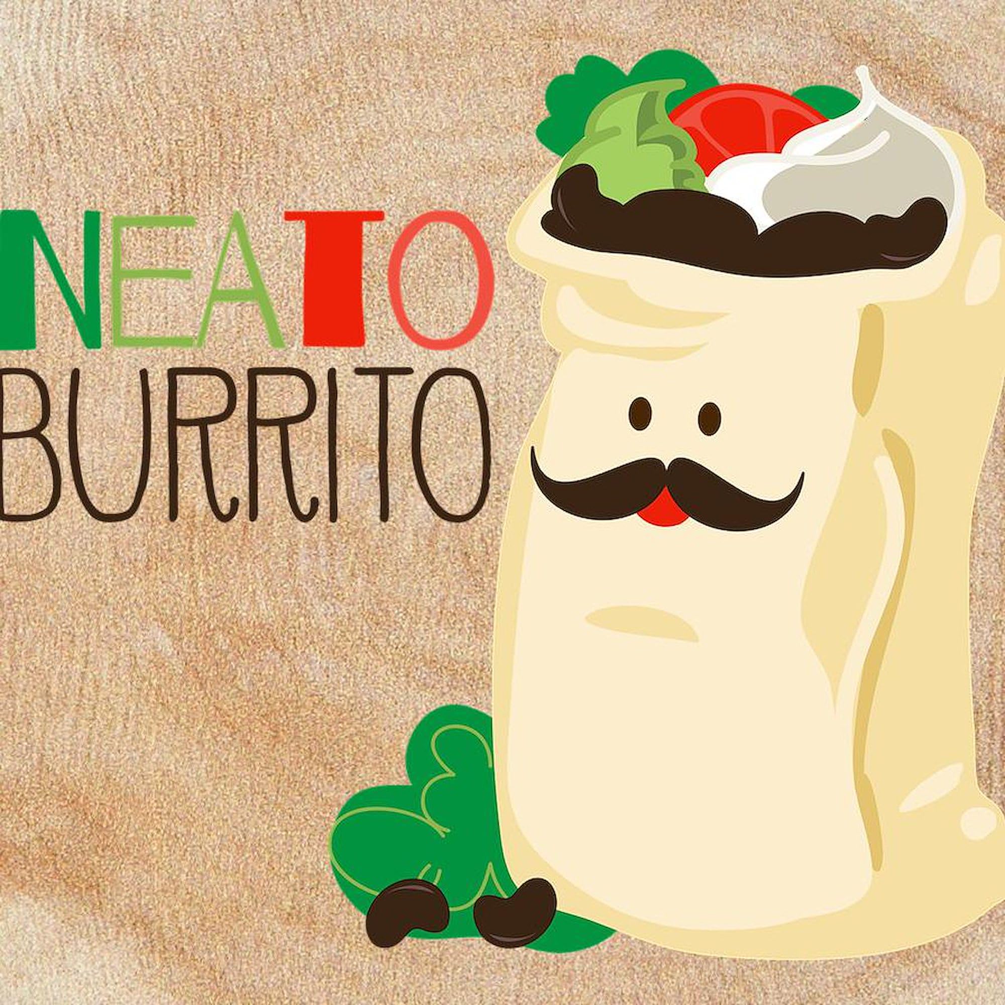 CafePress Neato Burrito Rustic Wood Ornament, 2.75"x2.5"