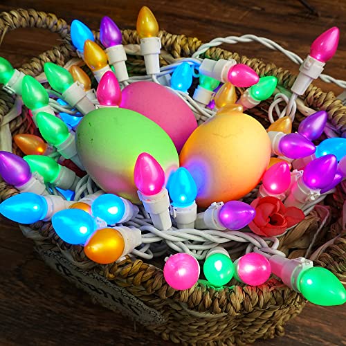 BOHON LED Christmas Lights White 50LEDs String Light with G15 Glass Bulbs Globe String Lights for Outdoor Indoor Party Tree Christmas Decor