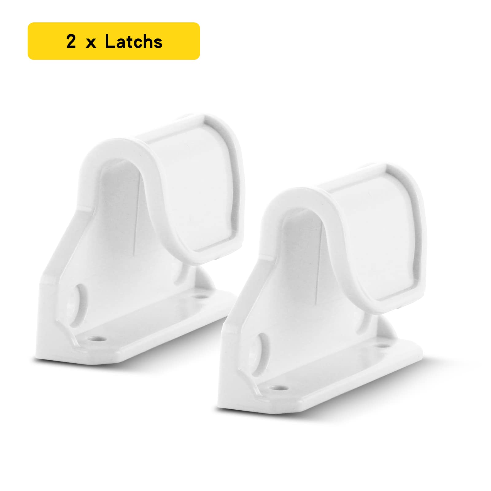Dearlomum Retractable Baby Gate Replacement Parts, Original Hardware Set (Including 2 x Latchs + 2 x Brackets + 1 Set of Screws) for Retractable Gate Asin B09K7JBSN3/B09K7HTZVW/B09XMN89J4(White)