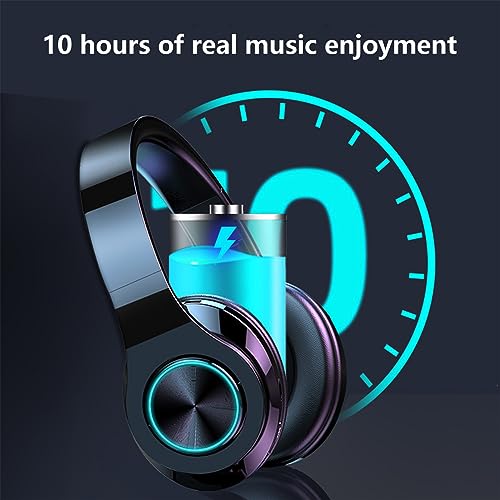 GBSELL High Value Headset Bluetooth Headset - High Craftsmanship Rose Gold Color Matching Headset,40MM Large Active Coil Driver (Black)
