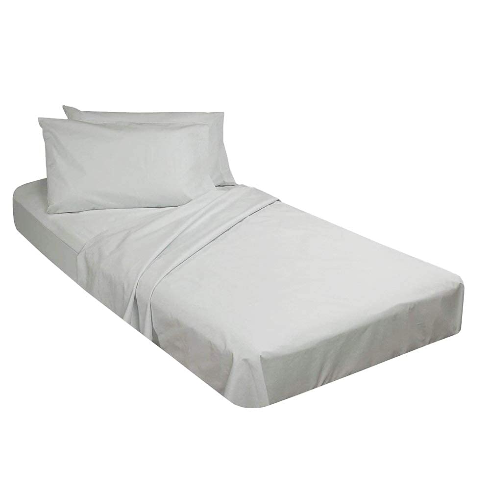Camping Cot Mattress 4-Pcs Sheet Set 100 % Egyptian Cotton 700 TC Perfect for Narrow Twin/Cot Size/Rv Bunk/Guest Bed/Camping Cot Size - 30" X 80" Color Light Grey Solid