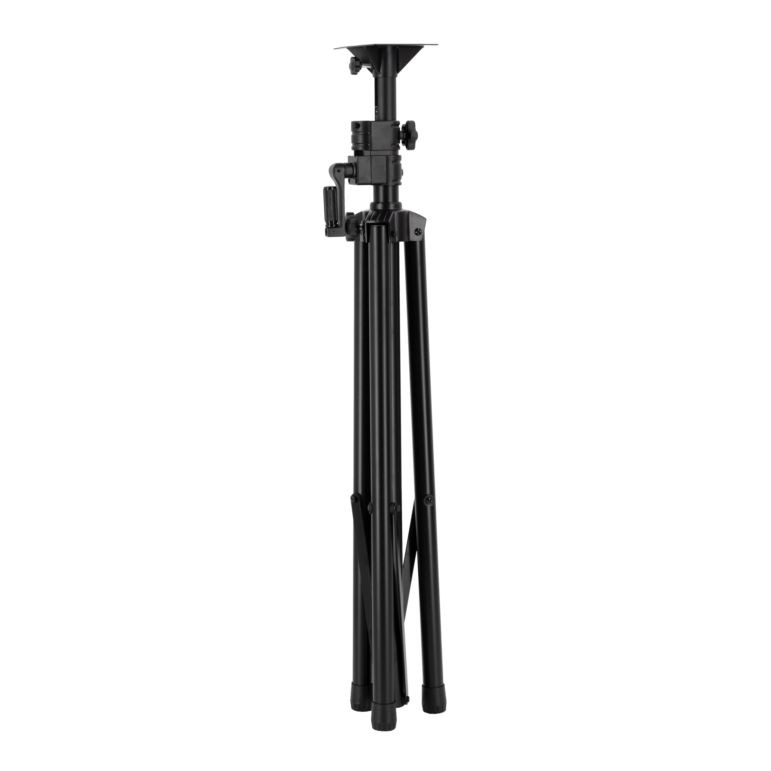 Clef Audio Labs Heavy Duty Speaker Stand - Adjustable 44-80" Height, Reinforced Tubing, Wide Tripod Base, Safety Pin, Mounting Bracket, Carrying Bag