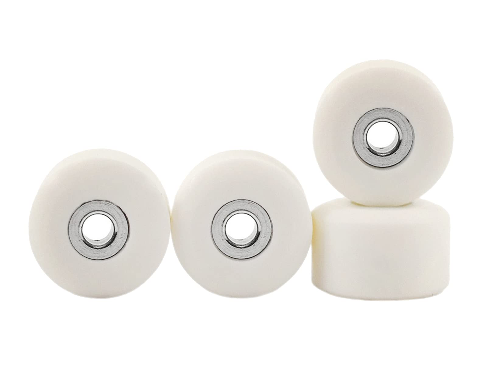 Teak Tuning Apex 71D Urethane Fingerboard Wheels, New Street Shape, 7.7mm Diameter, Ultra Spin Bearings - Made in The USA - Cream Colorway