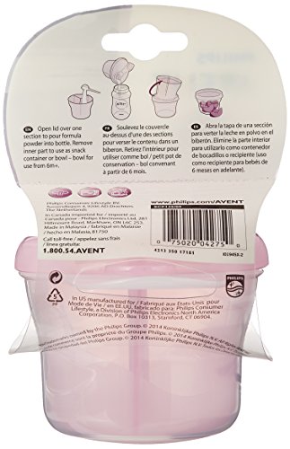 Philips AVENT BPA Free Formula Dispenser/Snack Cup, Colors May Vary
