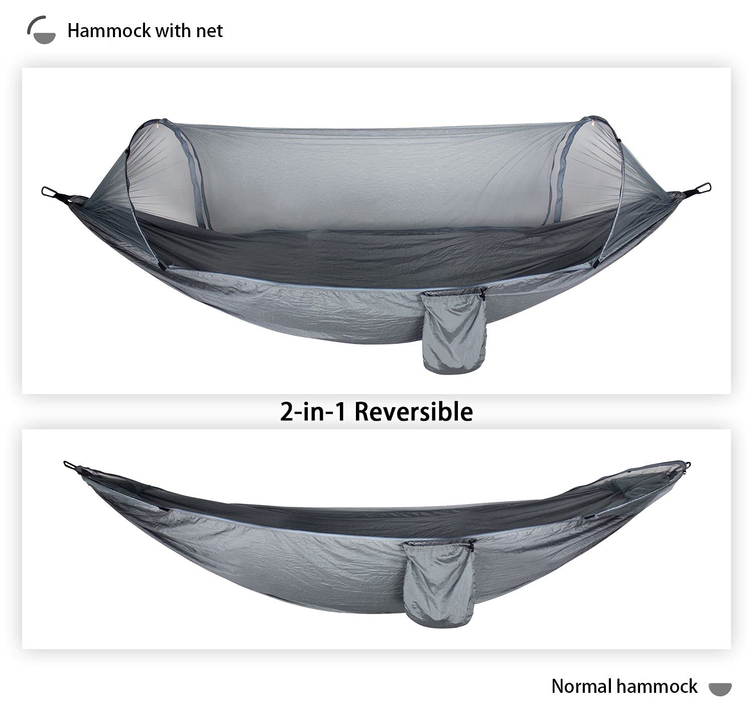 Camping Hammock, Portable Outdoor Hammocks for Camping, Hiking, Travel, Beach, Backyard