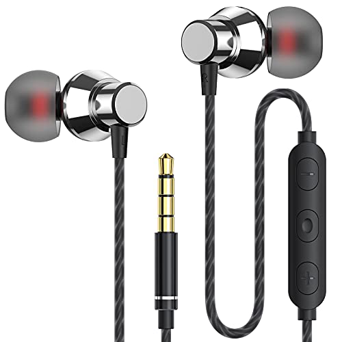 JKSWT-jukstg Earphones Noise Isolating in-Ear Headphones with Pure Sound and Powerful Bass with High Sensitivity Microphone and Volume Control