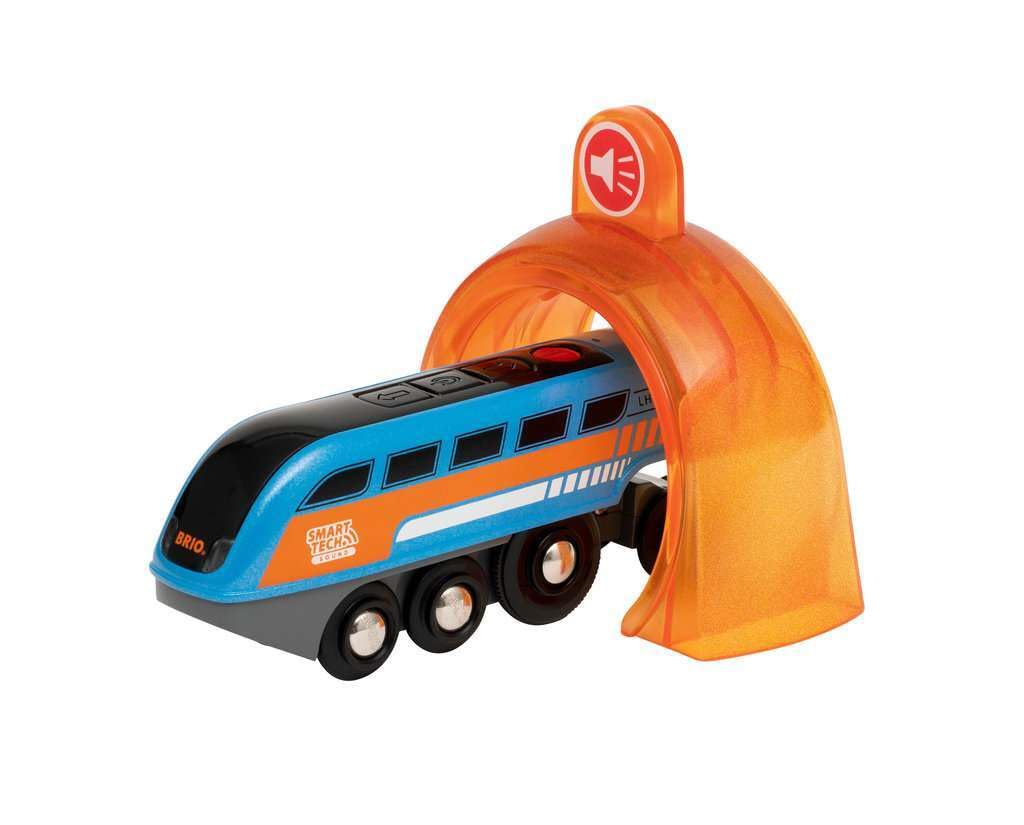 BRIO 33971 Smart Tech Sound Record & Play Engine | Wooden Toy Train for Kids Age 3 and Up