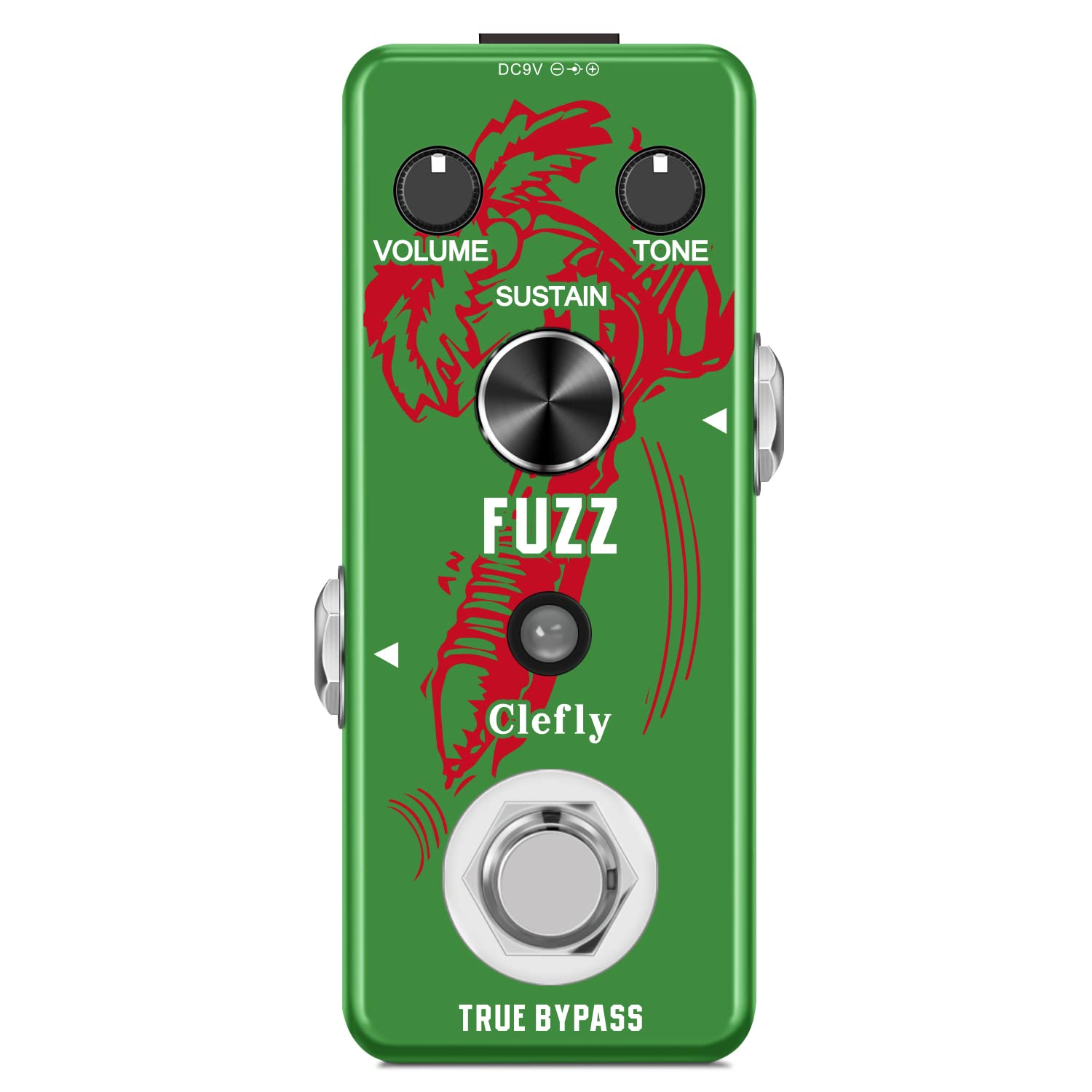 Clefly Guitar Fuzz Pedal Special Analog Fuzz Effect Pedals For Electric Guitar Plump And Rich Mini Size Wtih True Bypass (LEF-306)