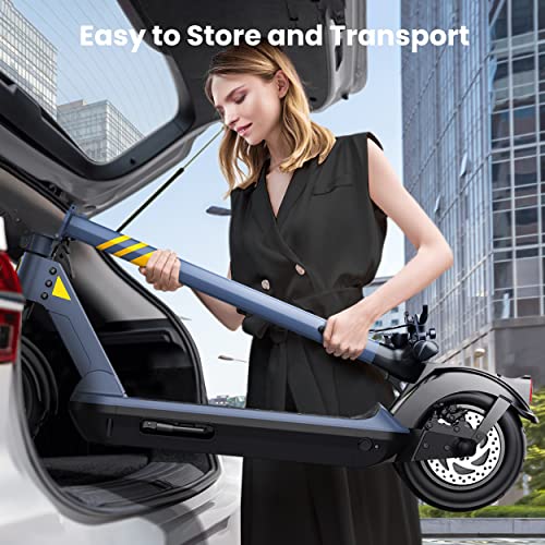 Hurtle Folding Electric Scooter - 10” Honeycomb Tires, 25 Miles Range, 19 MPH Max Speed, 500W 36V Brushless Motor Escooter with App Control, E-ABS Front Drum & Rear Disc Brakes, E-Scooter for Adult