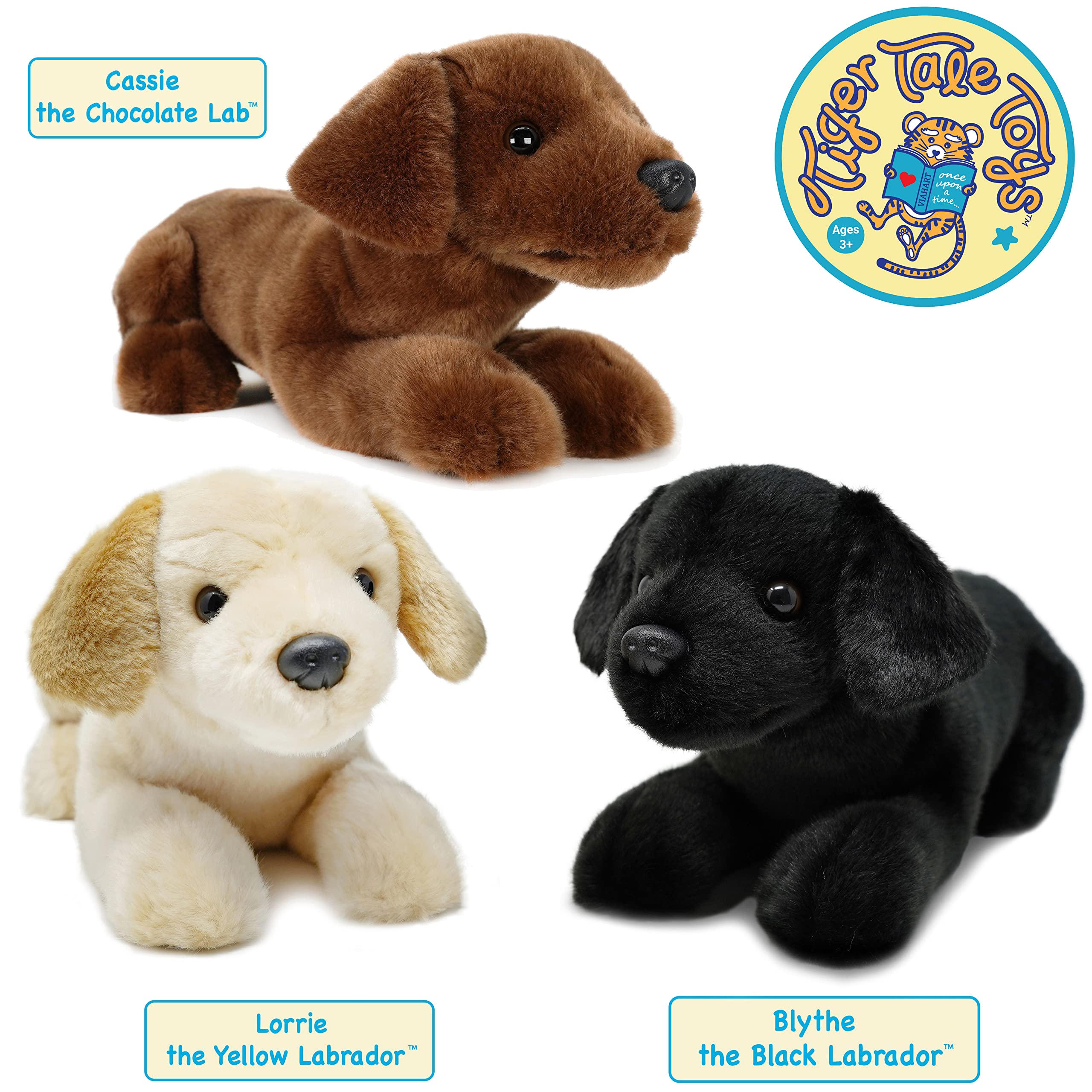 VIAHART TigerHart Cassie The Chocolate Lab - 12 Inch Stuffed Animal Plush Labrador Dog