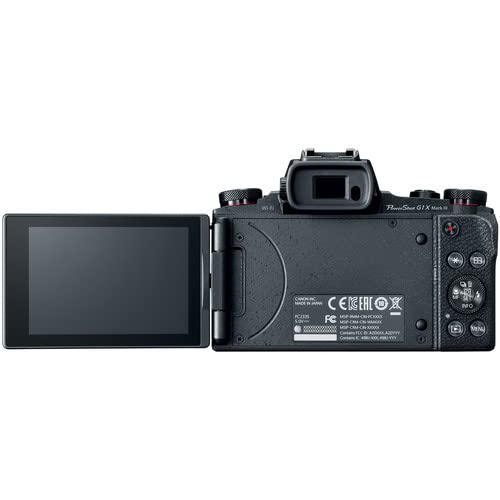 Canon PowerShot G1 X Mark III Digital Camera (2208C001), 64GB Memory Card, 2 x NB13L Battery, Corel Photo Software, Card Reader, LED Light, Soft Bag + More (International Model) (Renewed)
