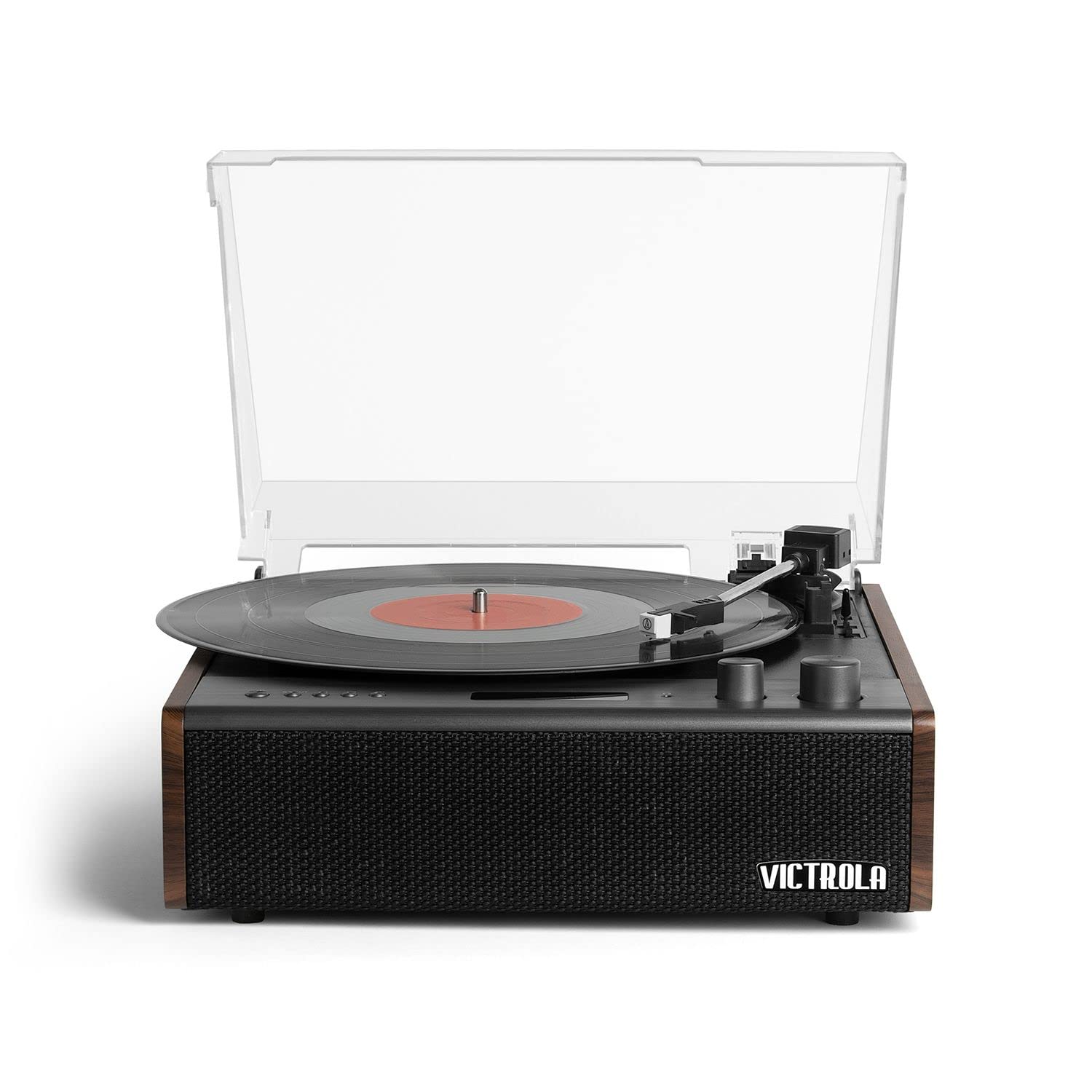 Victrola Eastwood Signature 3-Speed Bluetooth Turntable with Built-in Speakers and Dust Cover | Upgraded Turntable Audio Sound | Espresso (VTA-73-ESP)