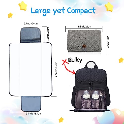 PHOEBUS BABY Portable Changing Pad Travel - Waterproof Foldable Diaper Changing Mat - Lightweight & Compact Changing Station, Newborn Baby Gifts