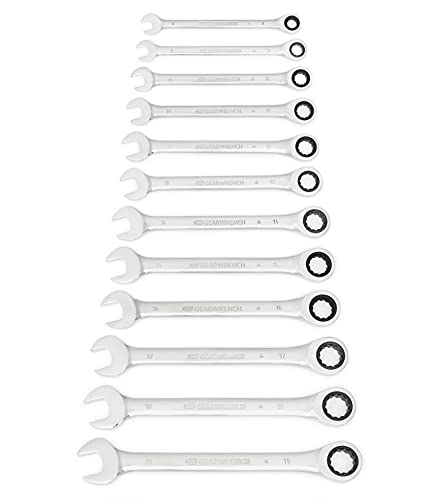 GEARWRENCH 12 Pc. 12 Pt. Ratcheting Combination Wrench Set, Metric - 9412