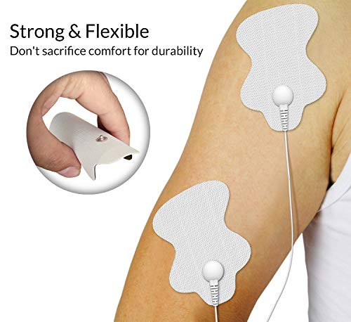 DONECO Omron Compatible TENS Electrodes - 10 (5 Pair) Premium Omron Compatible Replacement Pads for TENS Units