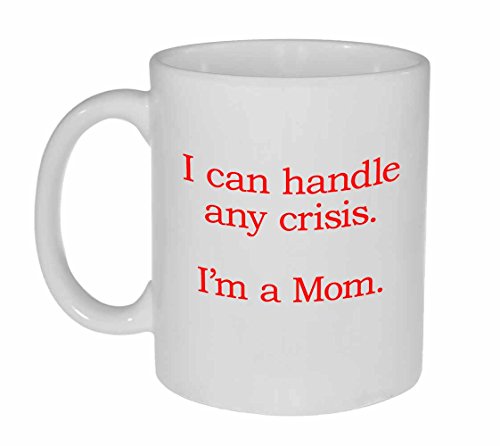 Neurons Not Included Mom Mug -Mother's Day Funny Gift - I Can Handle Any Crisis - I'm a Mom - Funny White Ceramic Coffee or Tea Mug