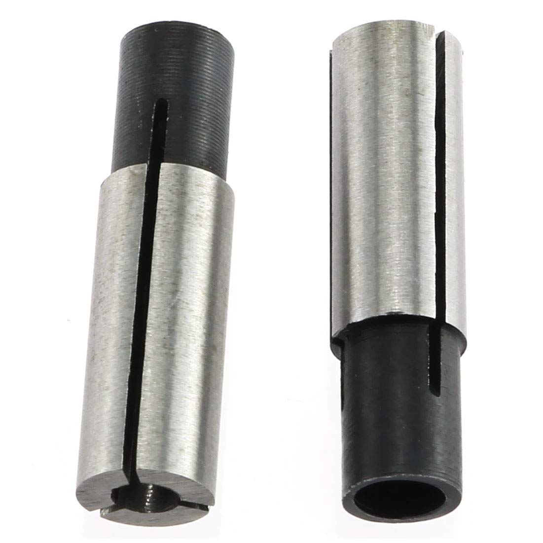 E-outstanding Collet Chuck Driver Adapter 2PCS 1/4" to 1/8" CNC Engraving Bit Router Converter for Engraving Machine Tool