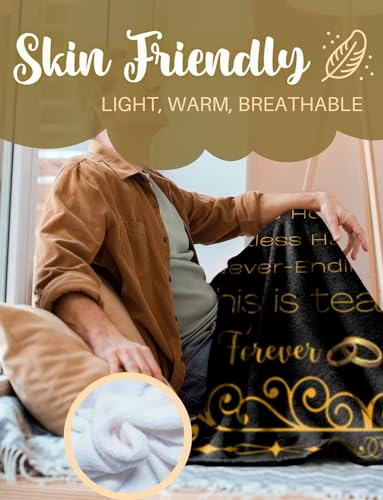 InnoBeta 50th Wedding for Couple and Parents, Valentine's Day Gifts, 50th Anniversary Blanket for Golden Wedding, Soft Throw Blanket 50"x65"