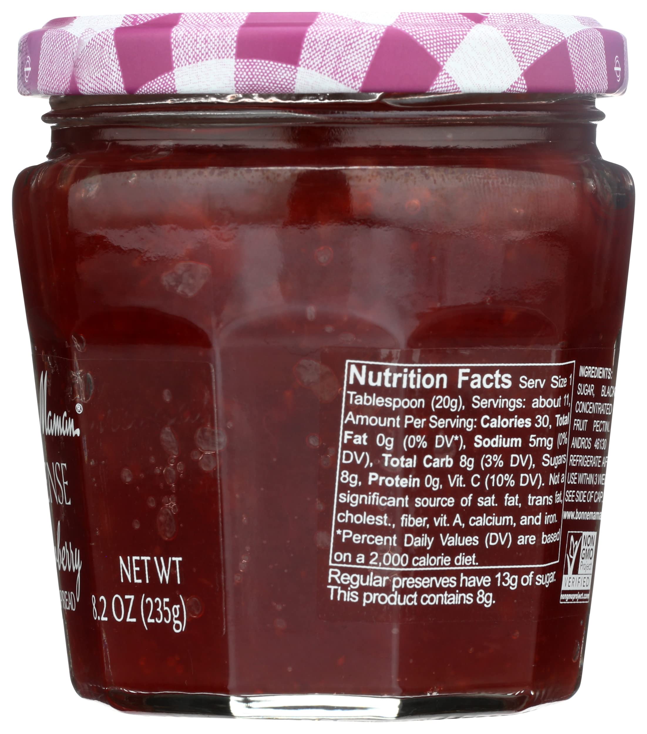 Bonne Maman Intense Strawberry Fruit Spread, 8.2 OZ