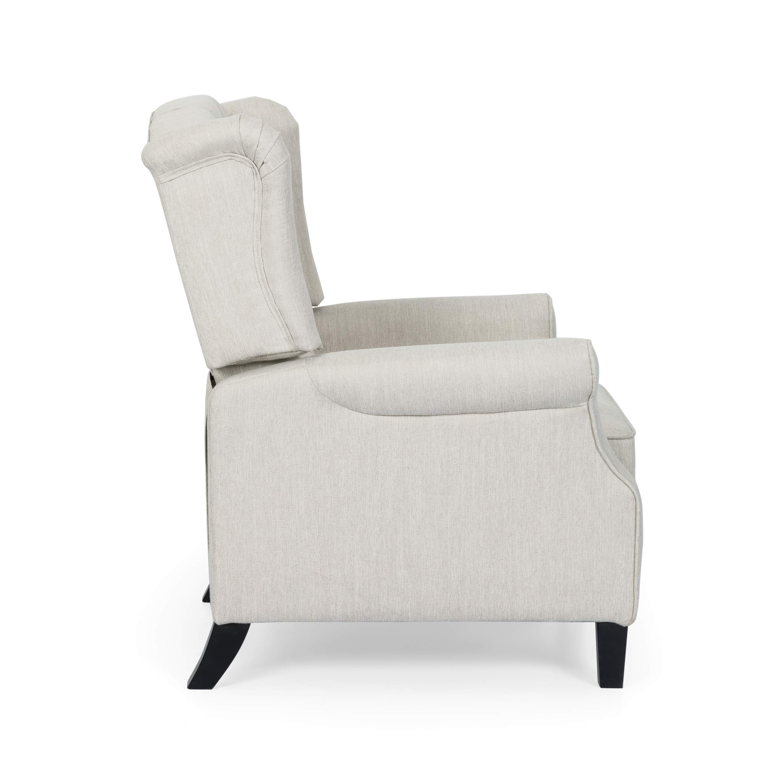 Christopher Knight Home Sarah Fabric Recliner, Beige, Dark Brown